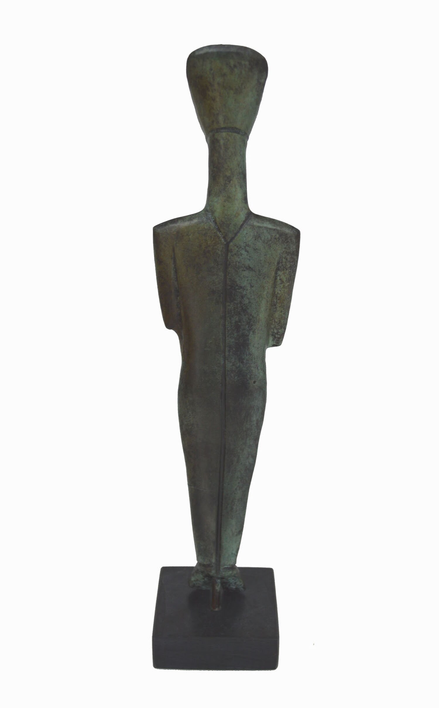 Bronze Cycladic Female Figurine Sculpture, Marble Base - Etsy