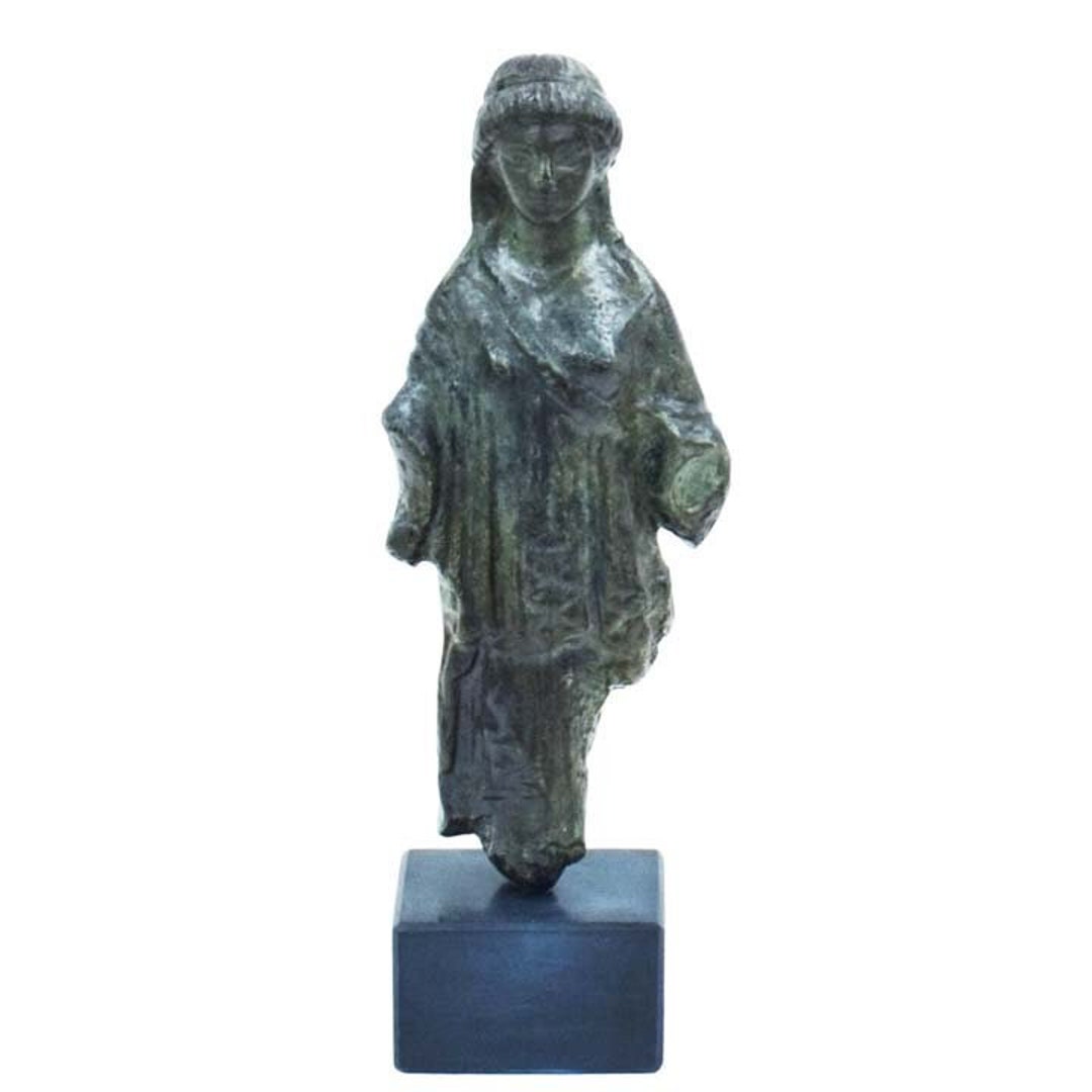 Ancient Greek Women Kore Small Bronze Sculpture - Maiden Korai - Museum ...
