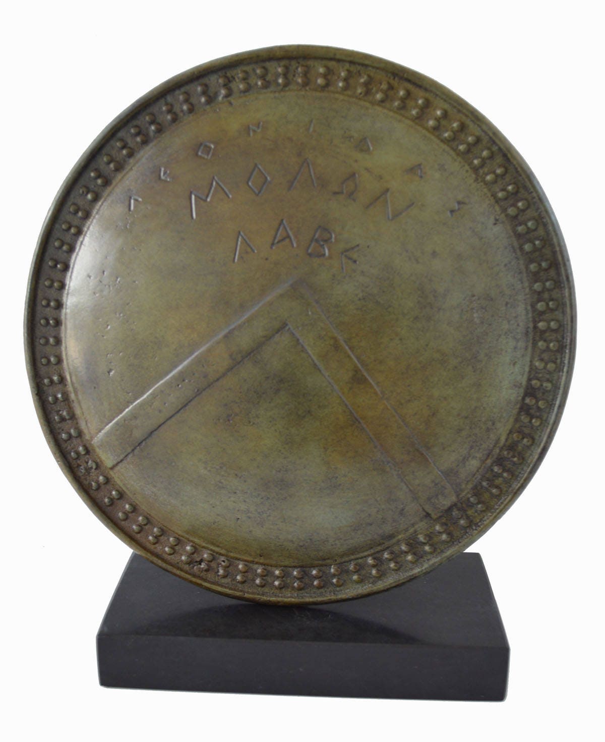 Bronze Spartan Leonidas Shield Sculpture Ancient Greek Artifact ...