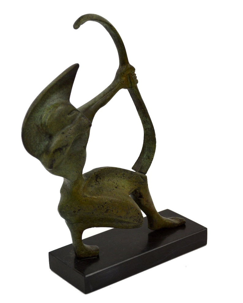 Heracles Hercules With Bow Marble Based Bronze Statue - Etsy