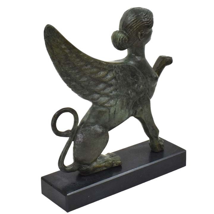 Sphinx Small Bronze Statue Sculpture Guardian of Sacred Places Ancient ...