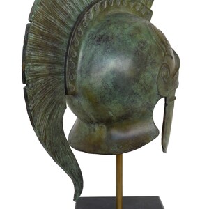 Bronze Attic Roman Helmet Marble Based Stand - Etsy