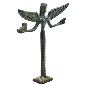 Nike Winged Goddess of Victory Mini Bronze Statue - Daughter of Titan ...
