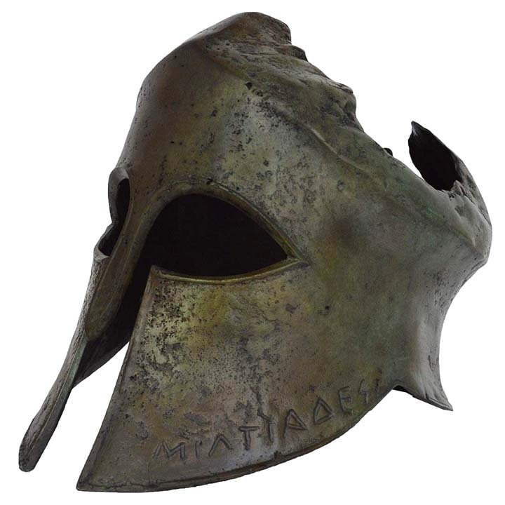General Miltiades Bronze Helmet From Battle of Marathon - Olympia ...