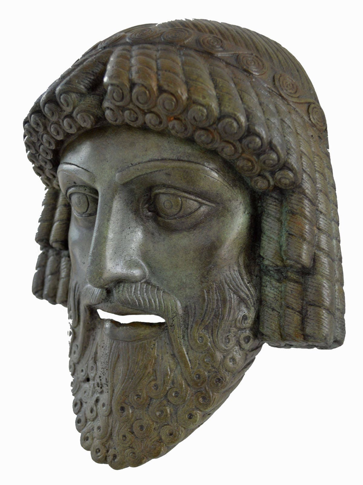 Bronze Mask of Zeus God King of All Ancient Greek Gods - Etsy