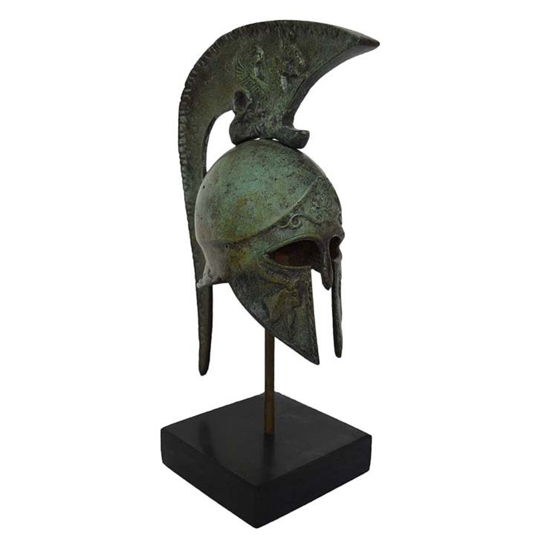 Corinthian Bronze Mini Helmet With Goat Carvings and Griffin Design - Etsy