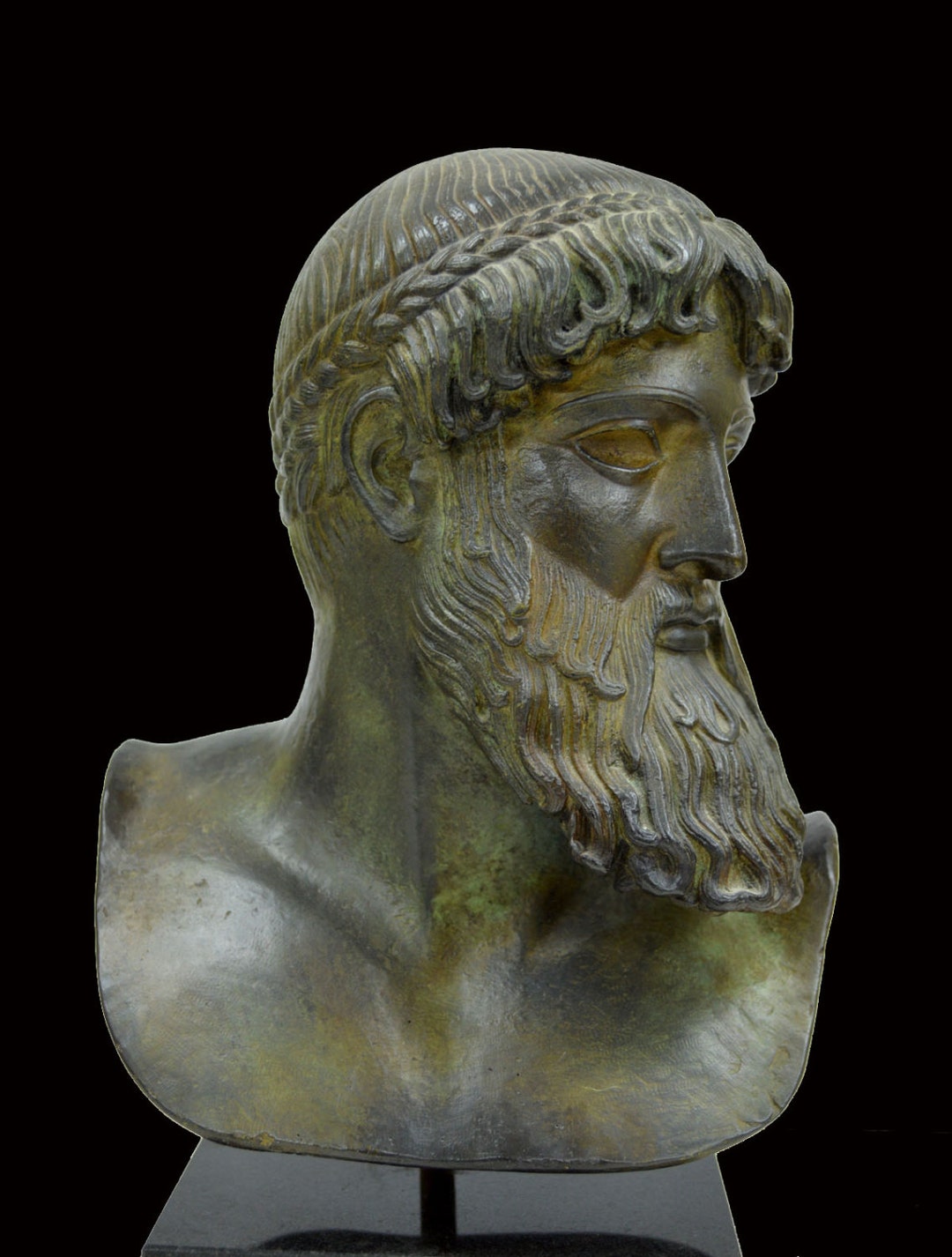 Zeus God King of All Gods Museum Reproduction Bust Green Patina - Etsy