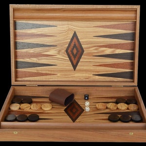 Traditional Olive Wood Backgammon Set Olive Wood Checkers Handmade in ...