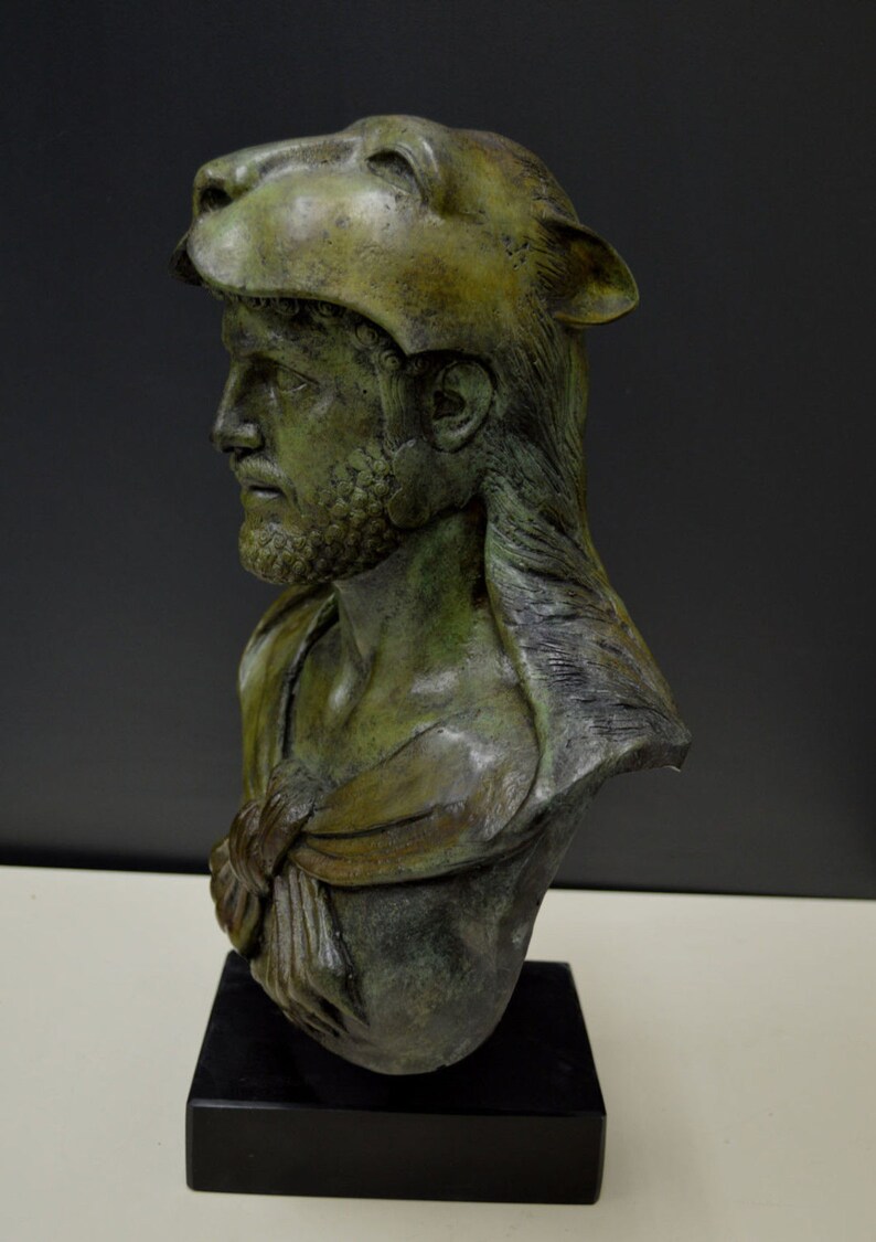 Hercules Heracles Demigod Ancient Greek Hero Great Sculpture Bust - Etsy