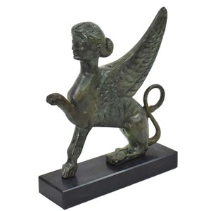 Sphinx Small Bronze Statue Sculpture - Guardian of Sacred Places ...