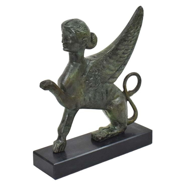 Sphinx Small Bronze Statue Sculpture Guardian of Sacred Places Ancient ...