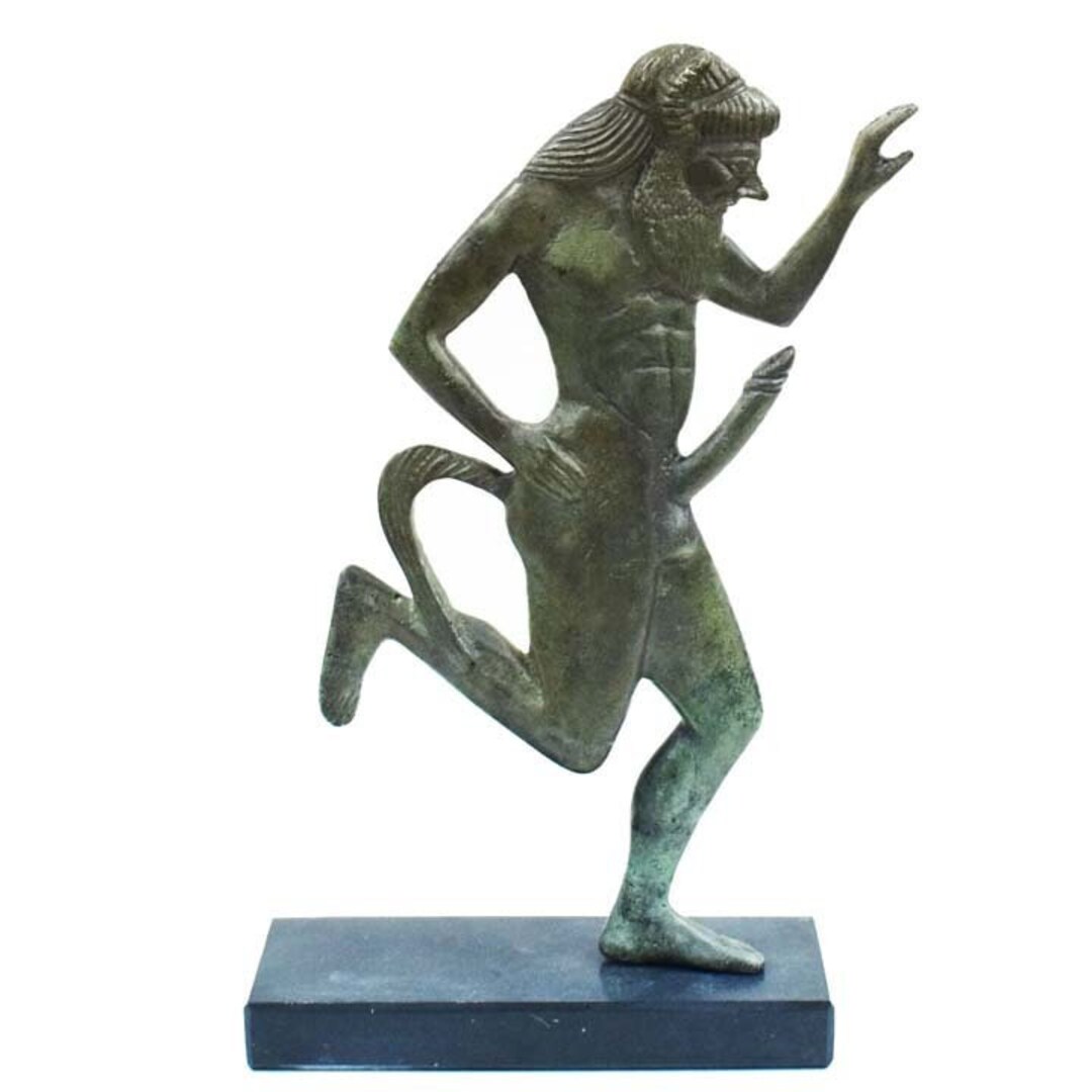 Bronze Statue of Satyr Mythical Creature Greek Mythology Dionysus ...
