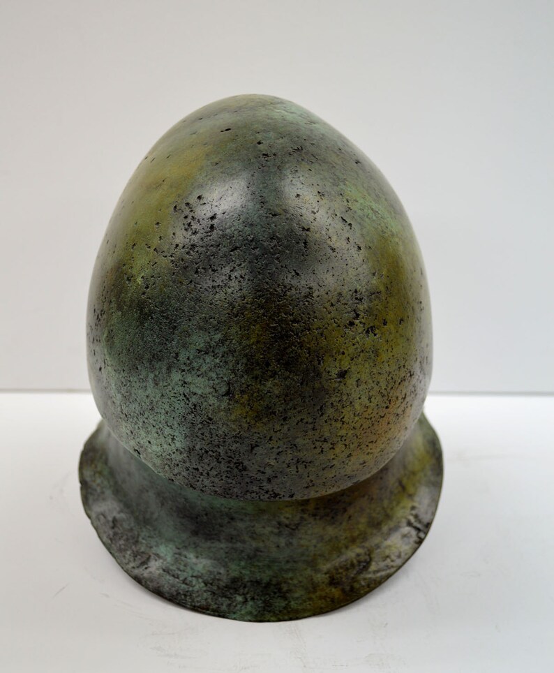 Bronze Ancient Greek Helmet, Snake Carved Replica, Real Size - Etsy
