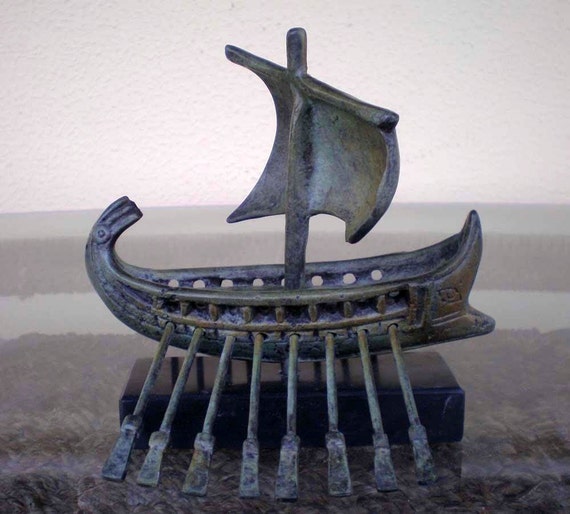 Trireme Bireme Penteconter Bronze Item Miniature Ancient Ship | Etsy