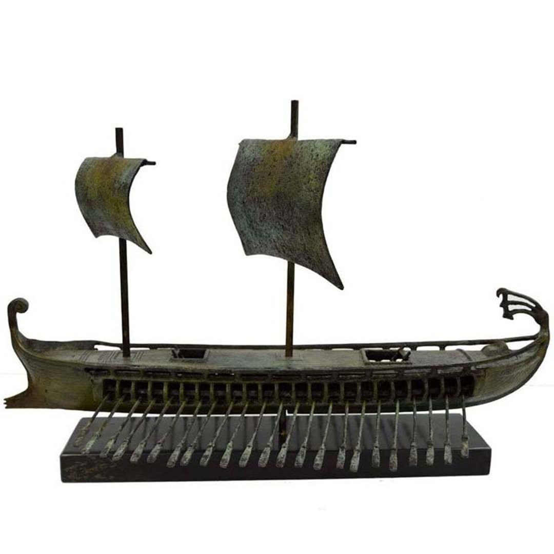 Ancient Bronze Ship Trireme - Penteconter - Athenians Spartans Fleet Vs ...