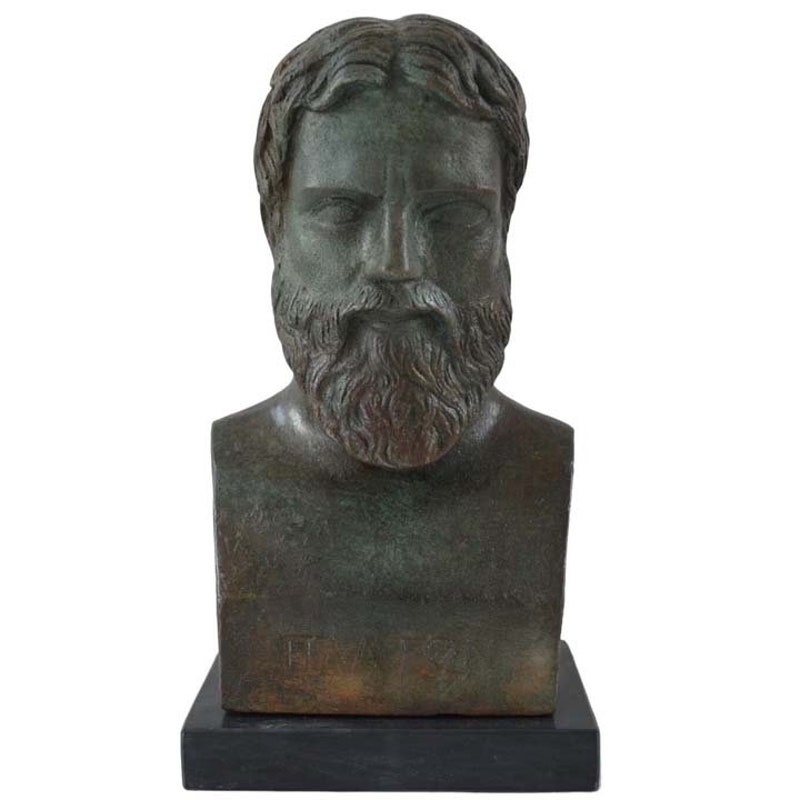 Bustos de sócrates, aristóteles y platón, estatuas de filósofos griegos ...