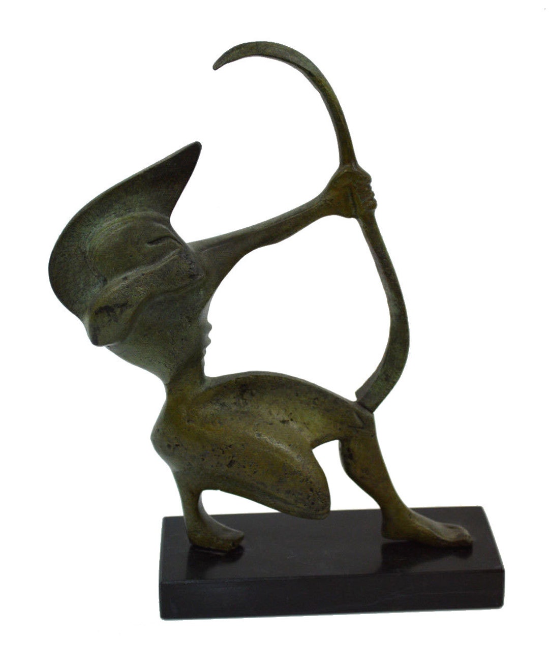 Heracles Hercules With Bow Marble Based Bronze Statue - Etsy