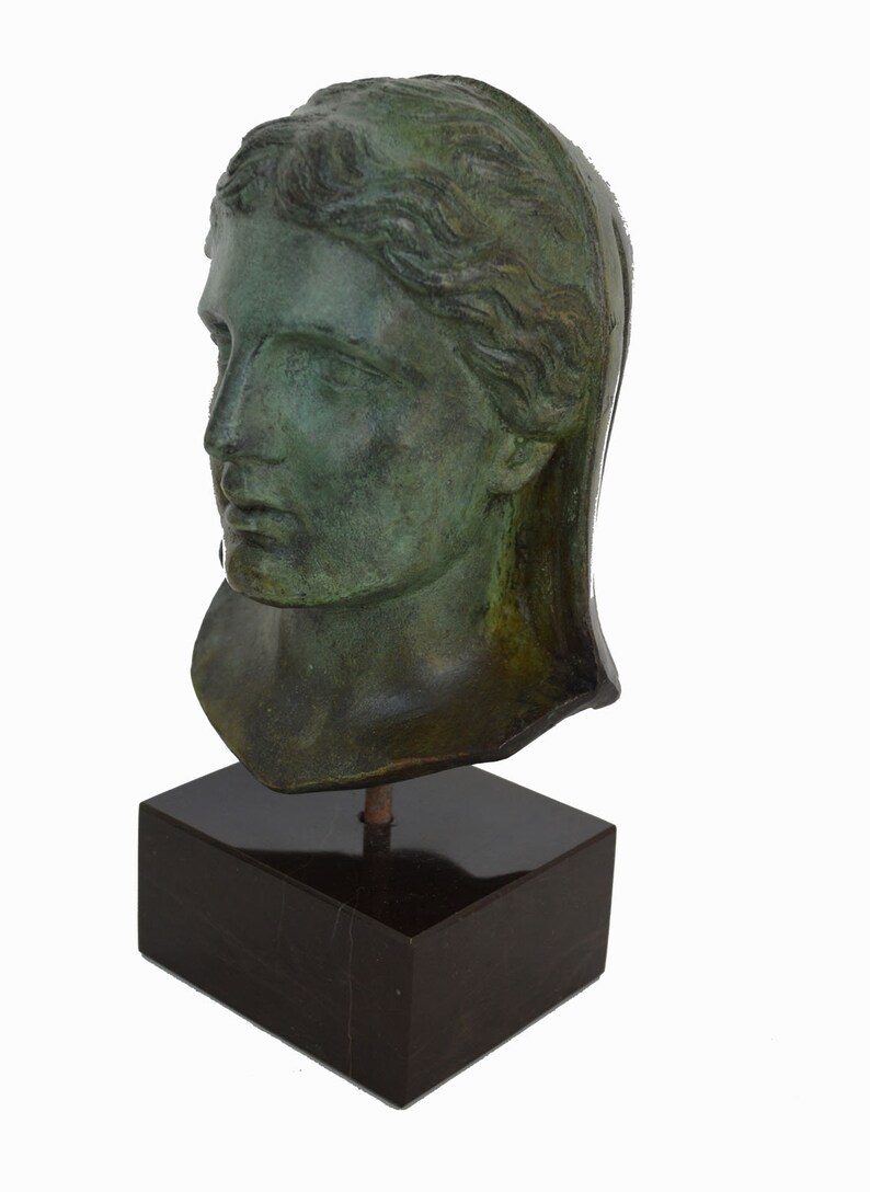 Demeter Bronze Bust Goddess of Agriculture Sculpture Green - Etsy