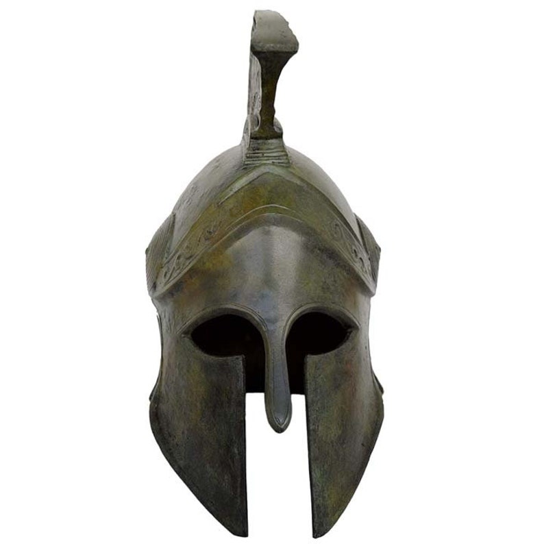 Corinthian Solid Bronze Helmet With Crest Ancient Greek Warriors - Etsy