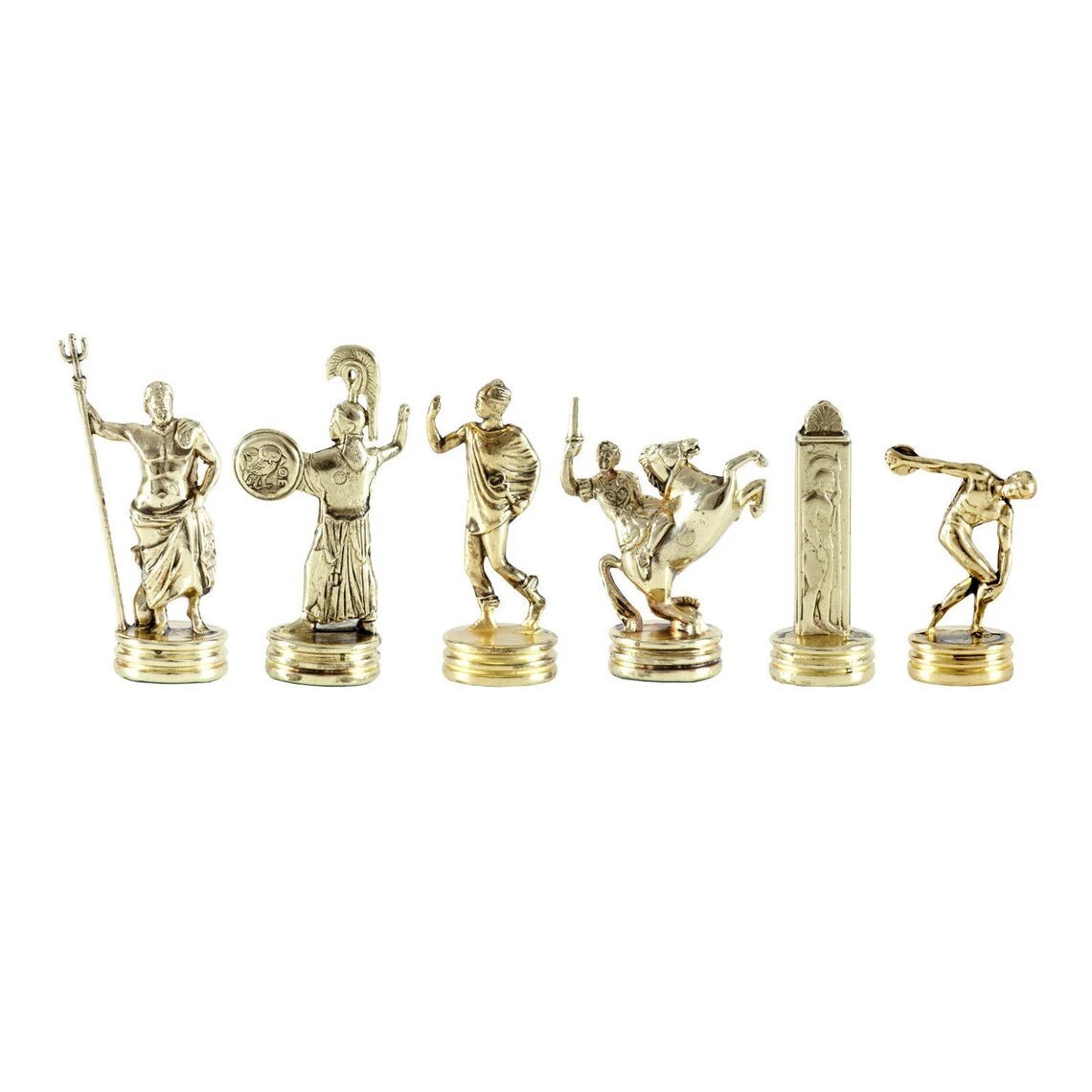 Discus Thrower Chess Set Gold and Silver Pawns Handmade in - Etsy