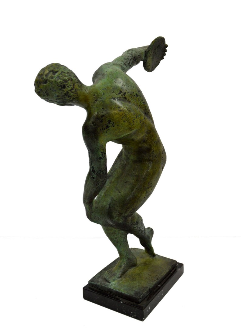 Bronze diskobolus of Myron Discus Thrower - Etsy UK