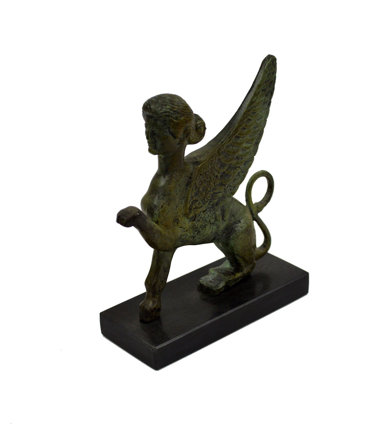 Sphinx Bronze Statue Ancient Greek Marble Based Aged Sculpture - Etsy