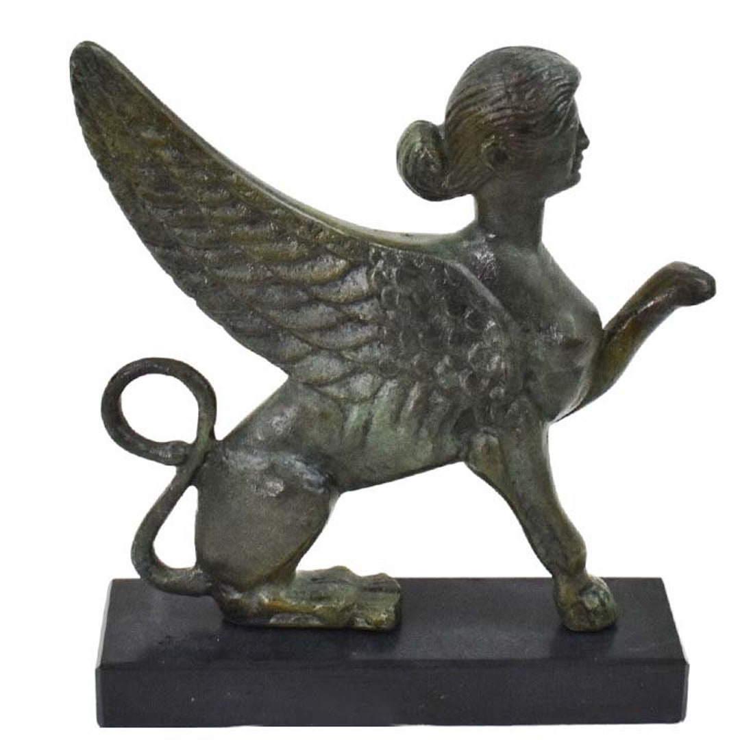 Sphinx Small Bronze Statue Sculpture - Guardian of Sacred Places ...