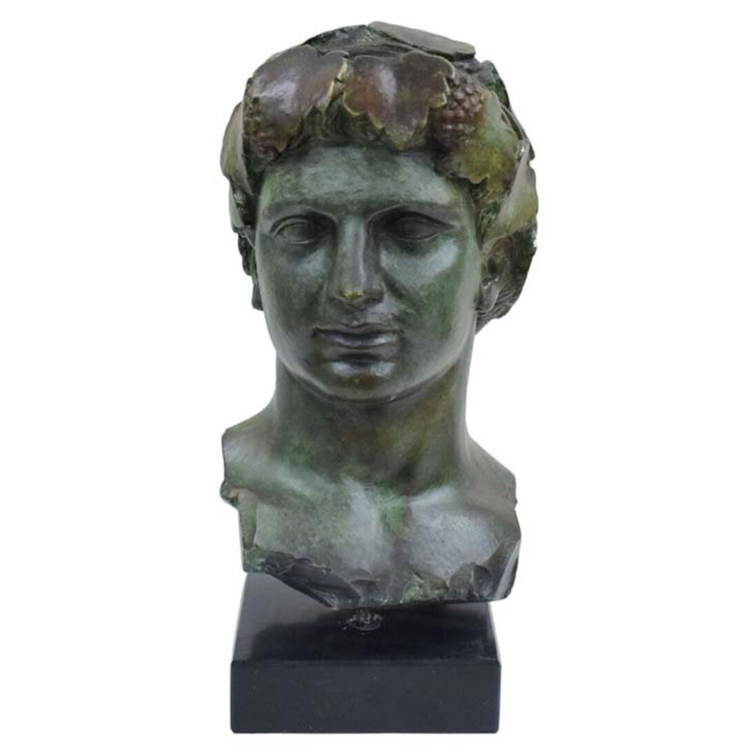Dionysus Bust Sculpture - Greek Mythology God of Wine Ritual Madness ...