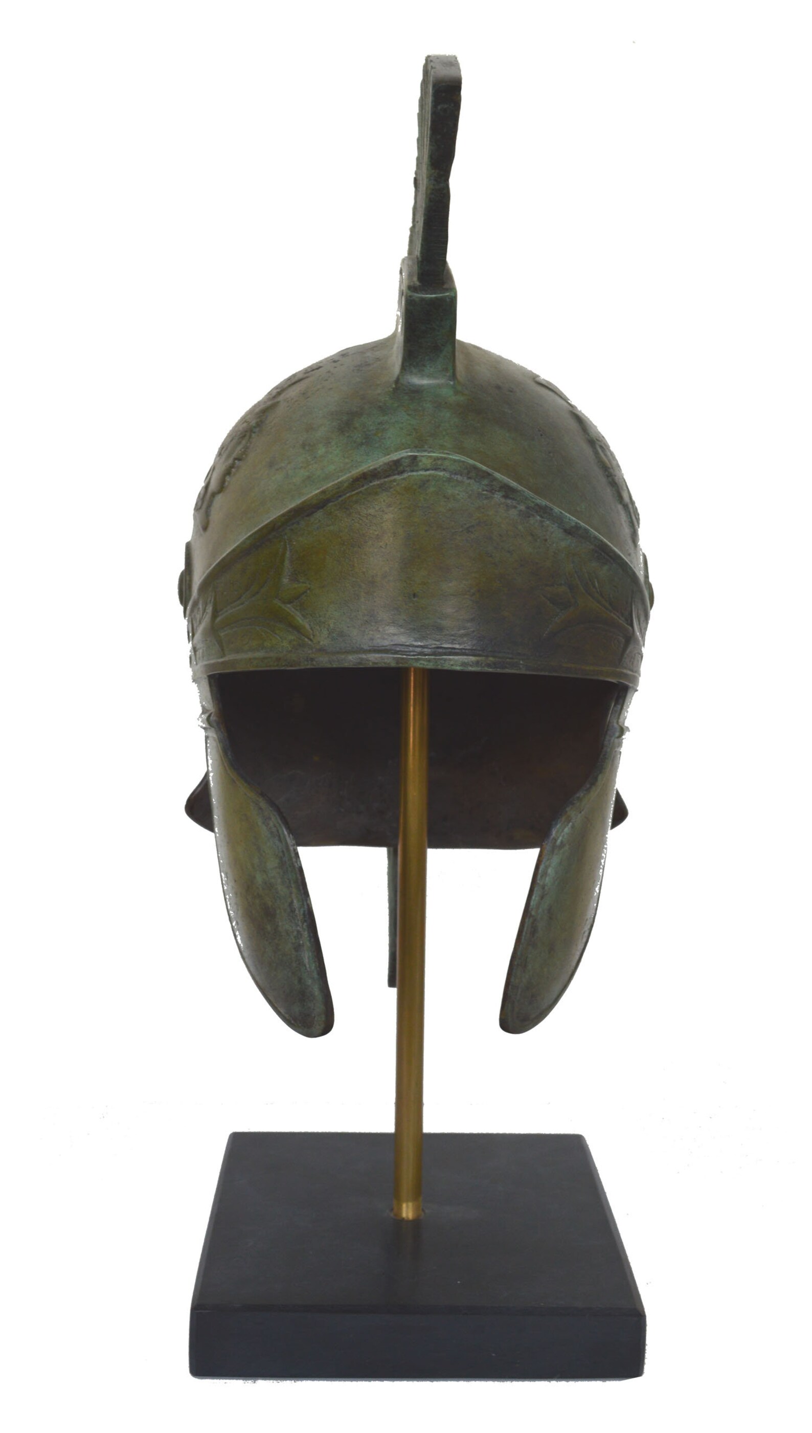 Bronze Attic Roman Helmet Marble Based Stand - Etsy