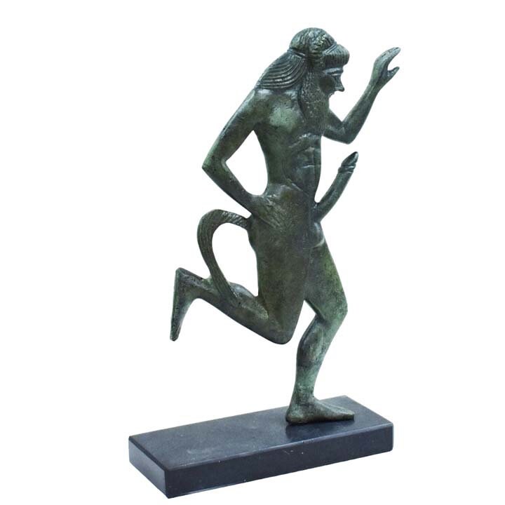 Bronze Statue of Satyr Mythical Creature Greek Mythology Dionysus ...