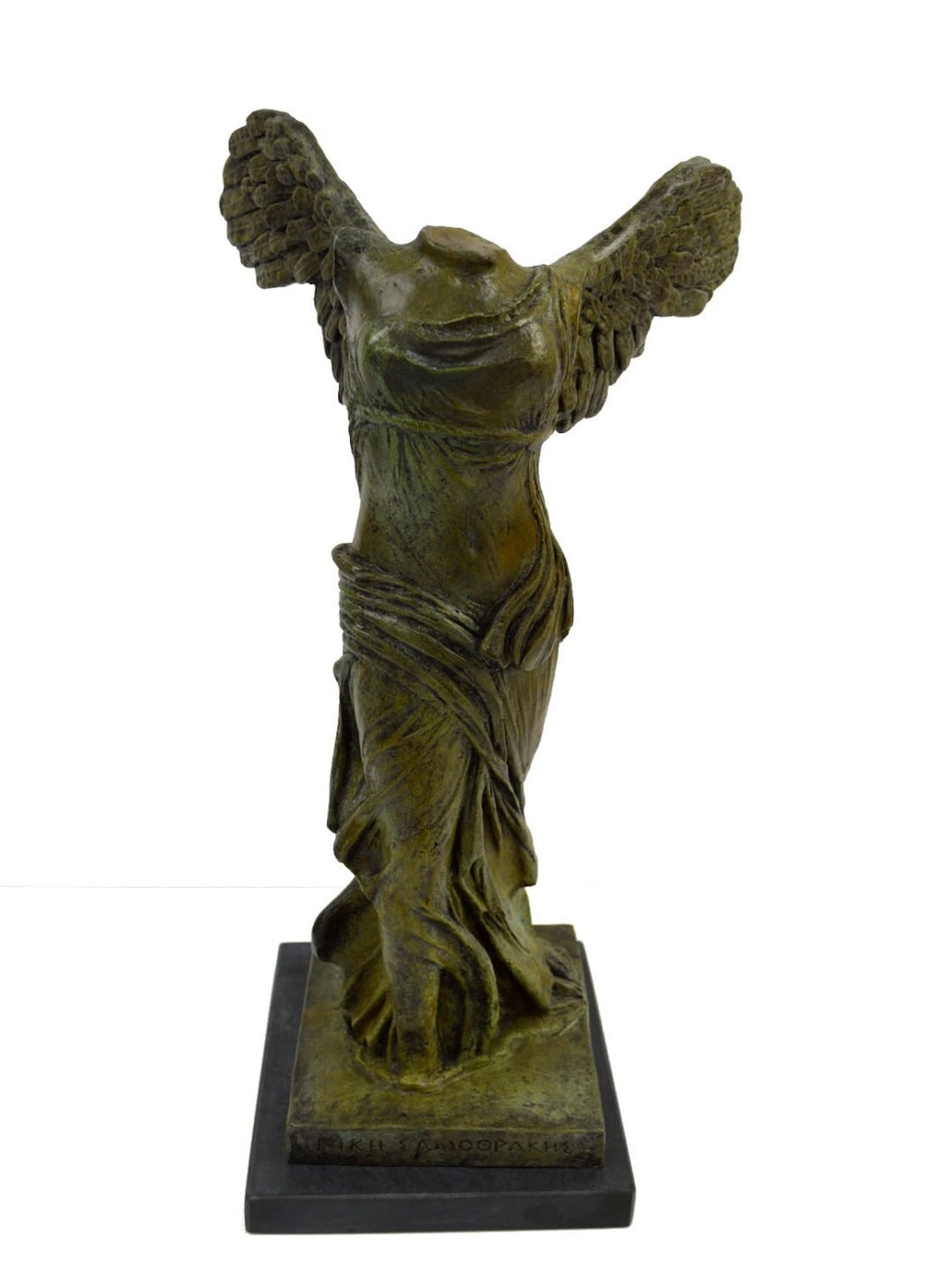 Nike Ancient Greek Winged Victory of Samothrace Bronze Statue Sculpture ...
