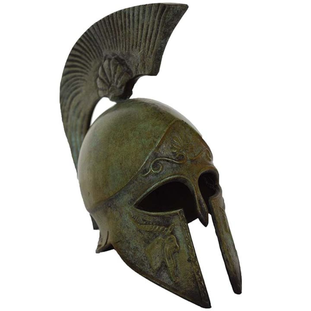 Corinthian Bronze Mini Helmet With Goat Carvings - Spartans Athenians ...