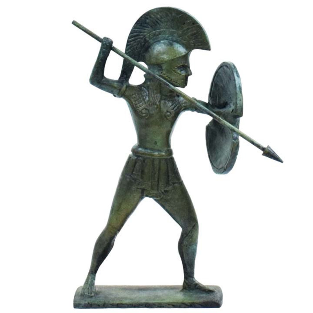 King Achilles Bronze Figurine - Ancient Greek Warrior - Homer Iliad ...