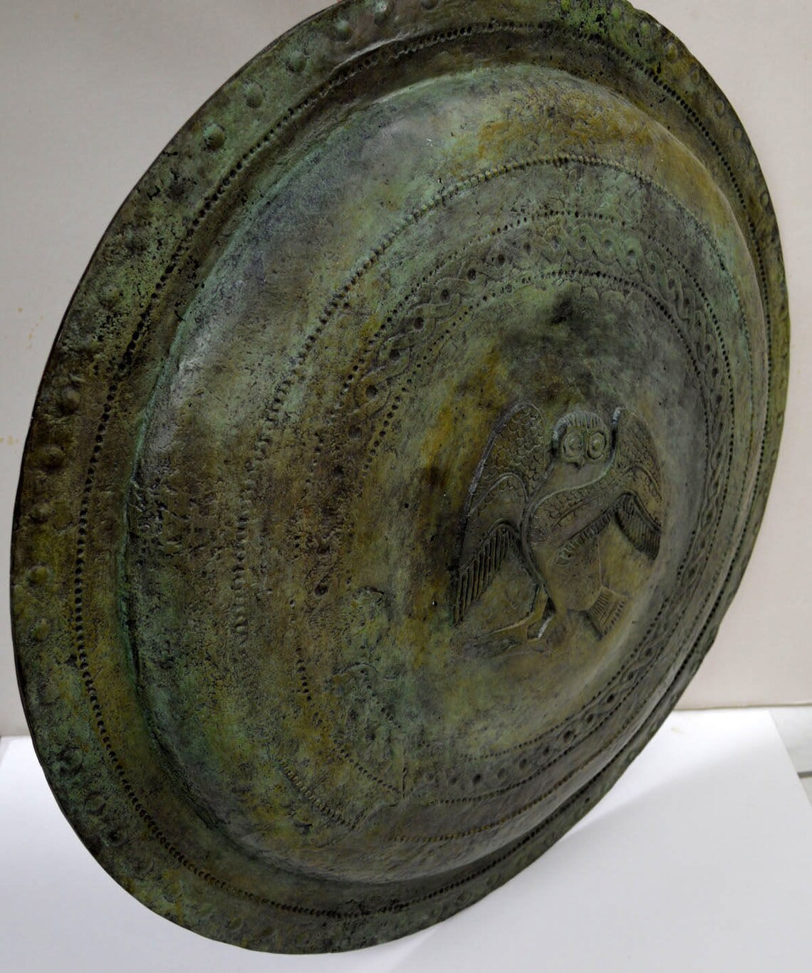 Owl Carved Shield Real Size Bronze Ancient Greek Reproduction - Etsy