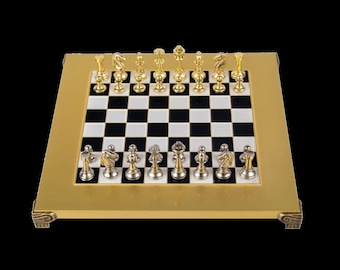 Chess Set Gold and Silver Pawns 4 Board Colors to Choose Black - Etsy