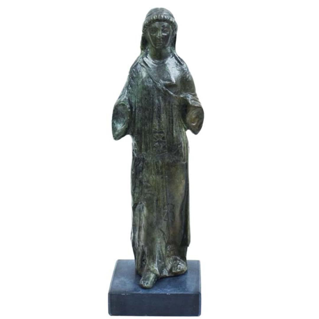Kore Ancient Greek Women Bronze Statue Sculpture Maiden Korai - Museum ...