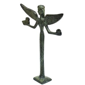 Nike Winged Goddess of Victory Mini Bronze Statue - Daughter of Titan ...