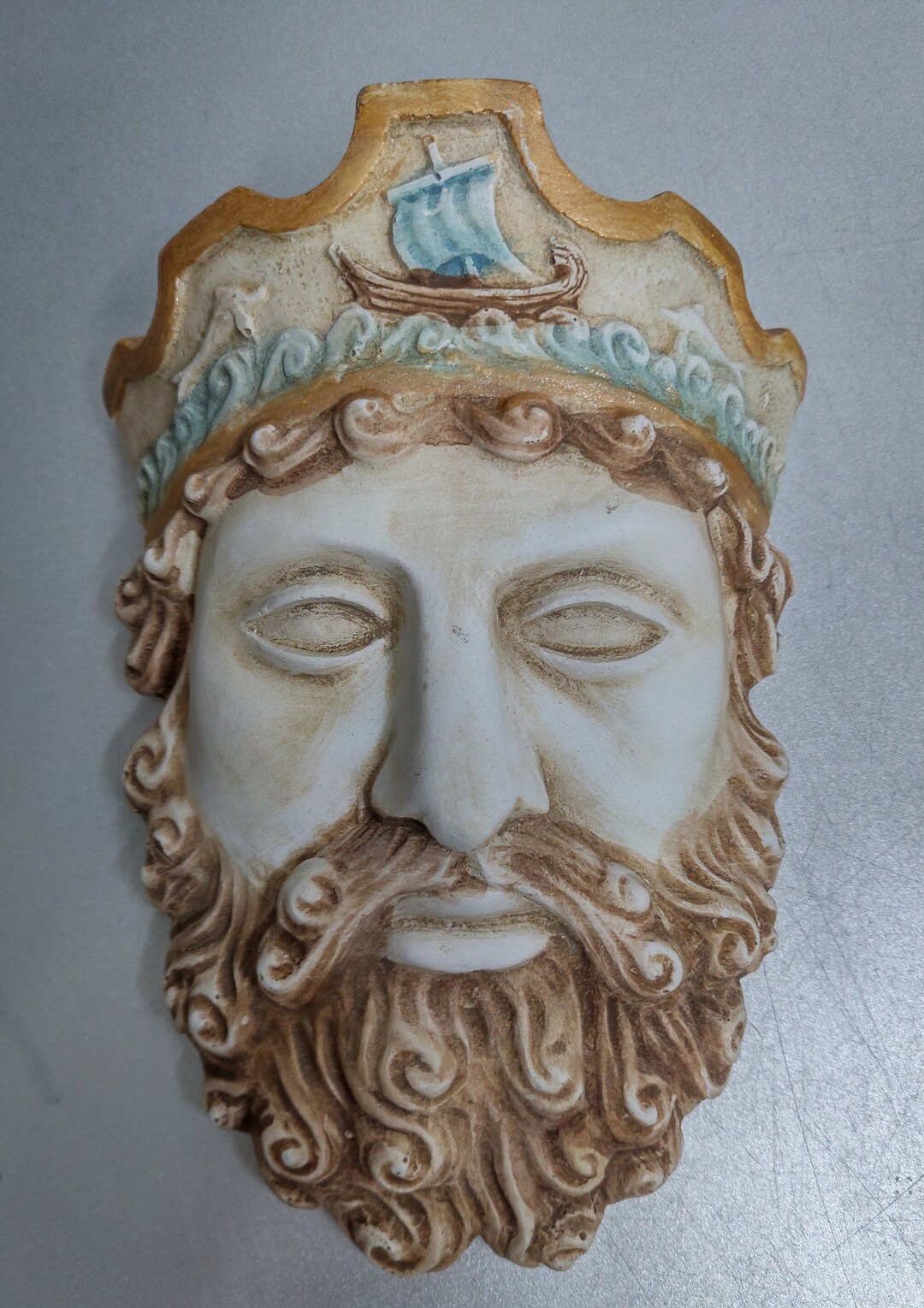 Poseidon God Sculpture Relief Wall Hanging Artifact - Etsy