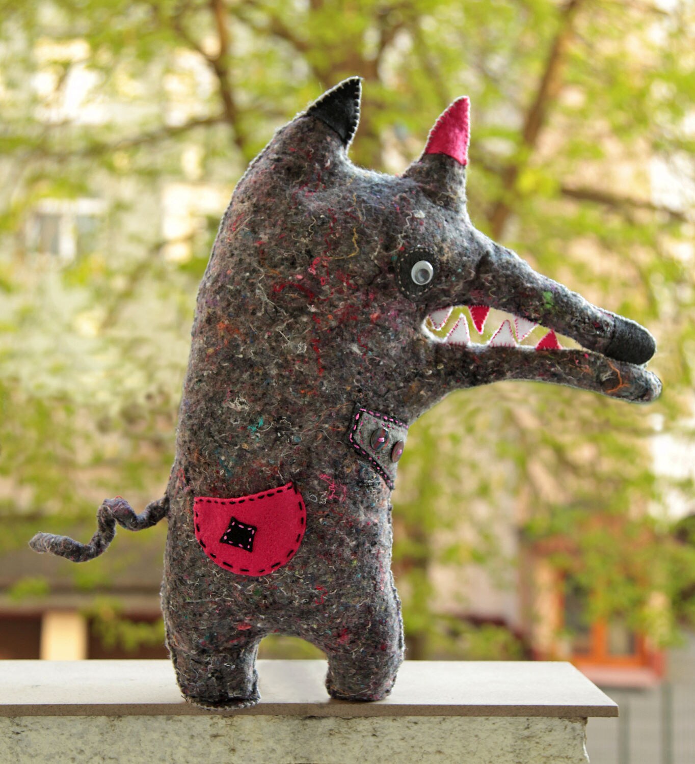 Funny Stuffed Animal. Felt Monster. Wolfish Toy. Werewolf. - Etsy