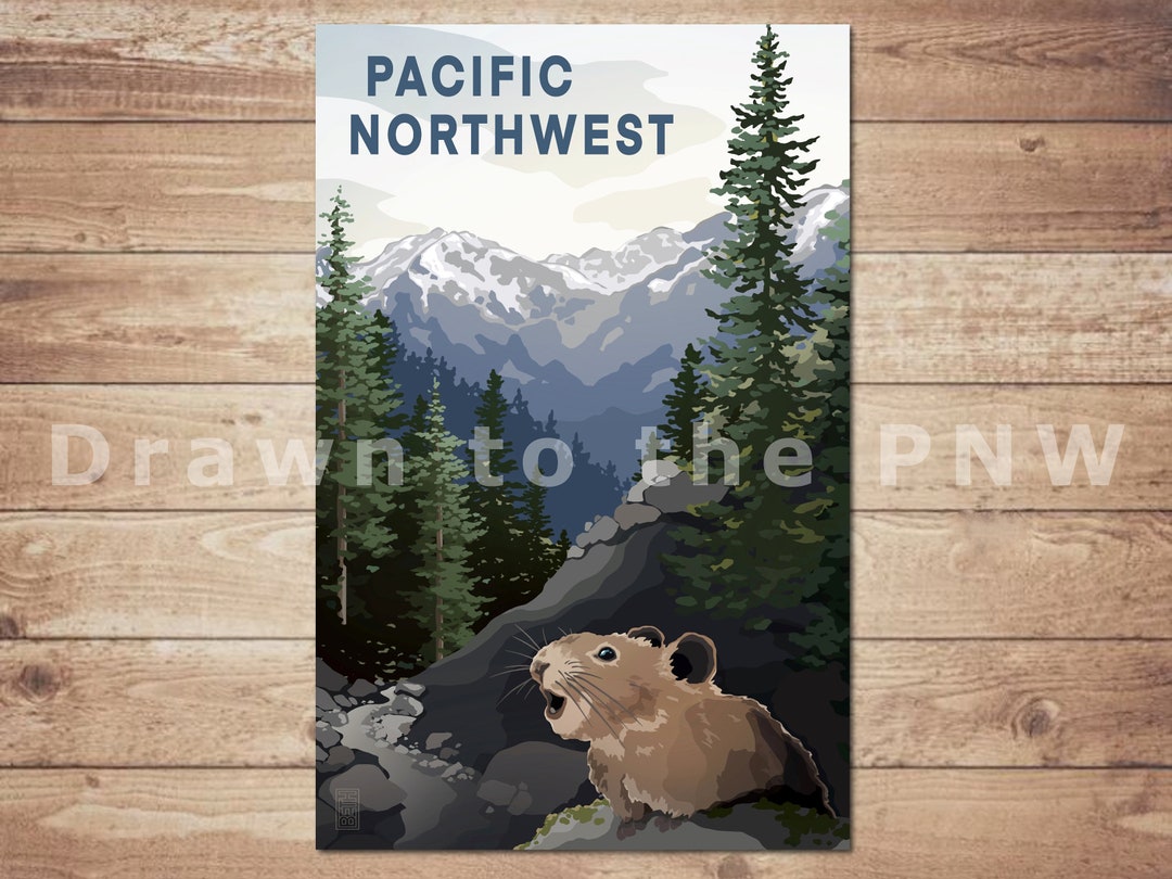 Cascade Mountains - Pika (11x17, Hikes of Washington Series) - Etsy