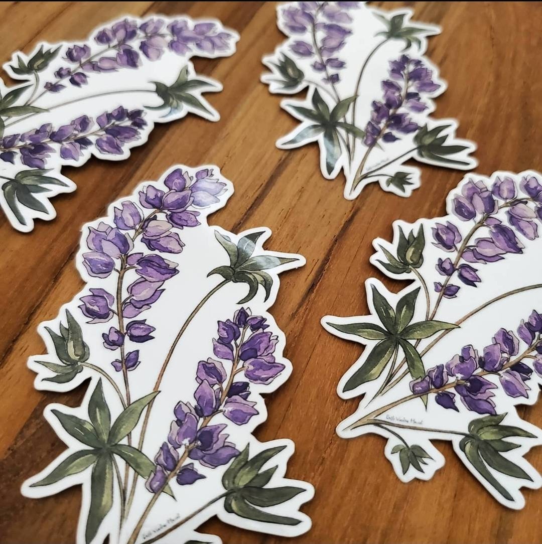 Lupine Sticker PNW Wildflower Series - Etsy