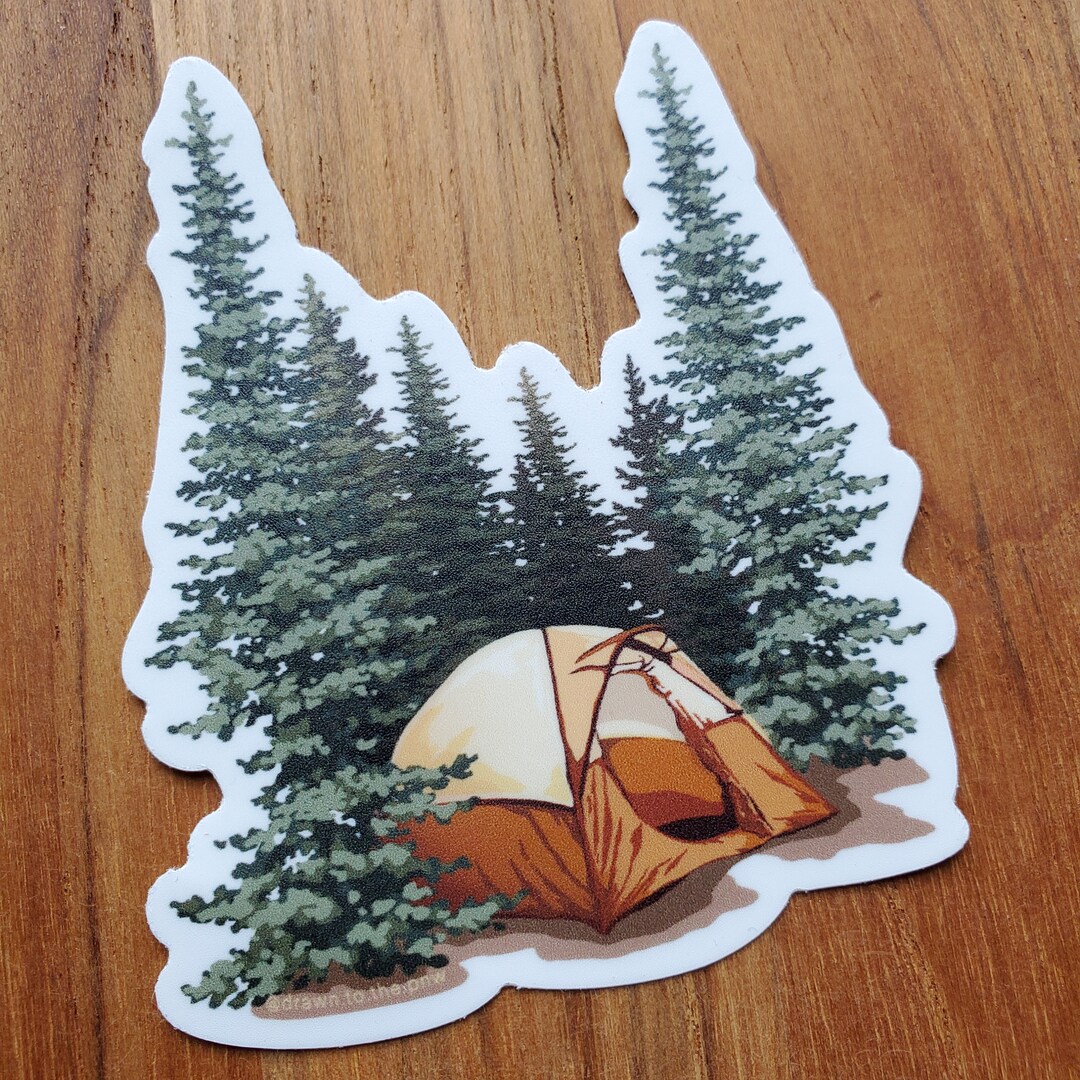 Camping Sticker (waterproof) - Etsy