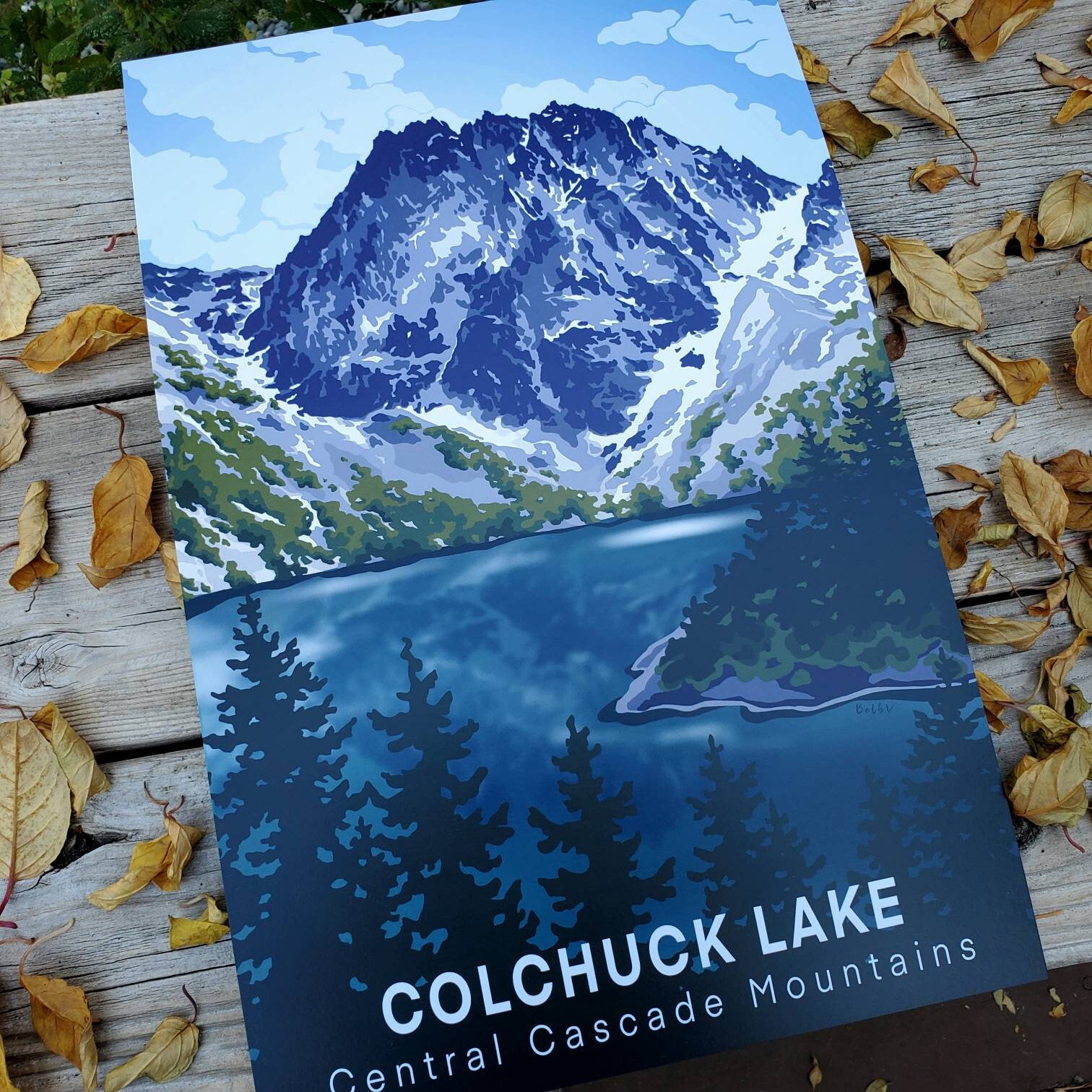 Colchuck Lake Poster 11x17, Hikes of Washington Series - Etsy