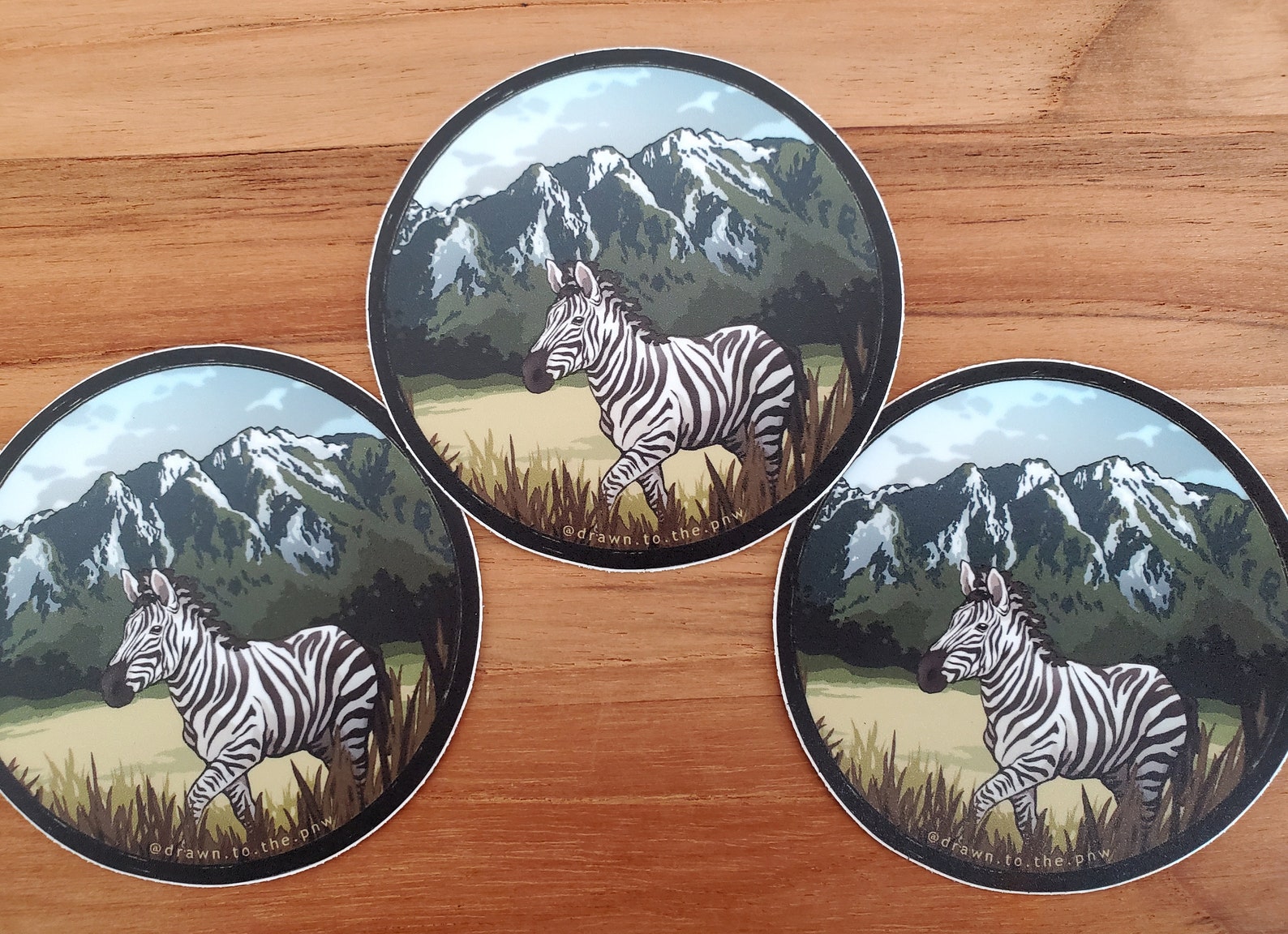 North Bend Zebra - Waterproof Sticker - Etsy