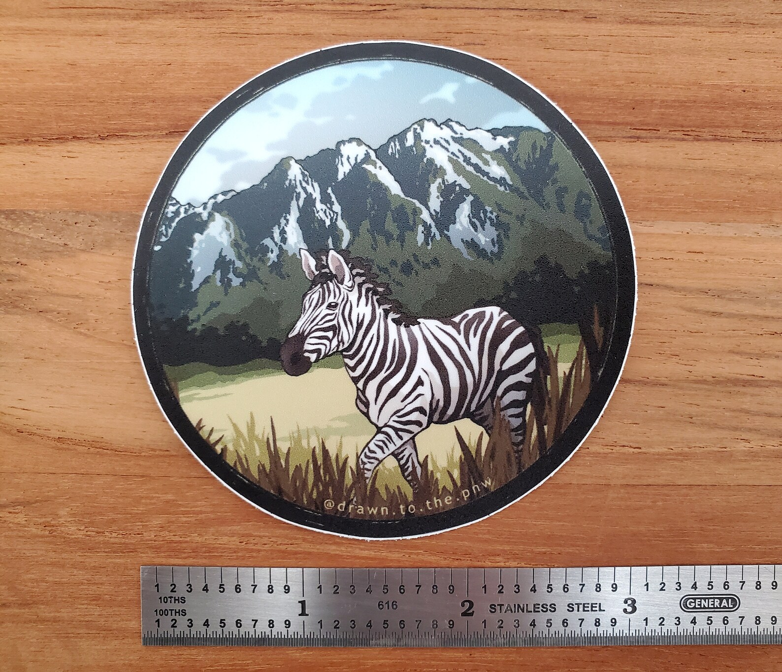 North Bend Zebra - Waterproof Sticker - Etsy