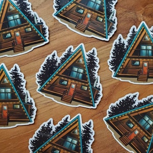 Cozy Cabin Sticker - Etsy