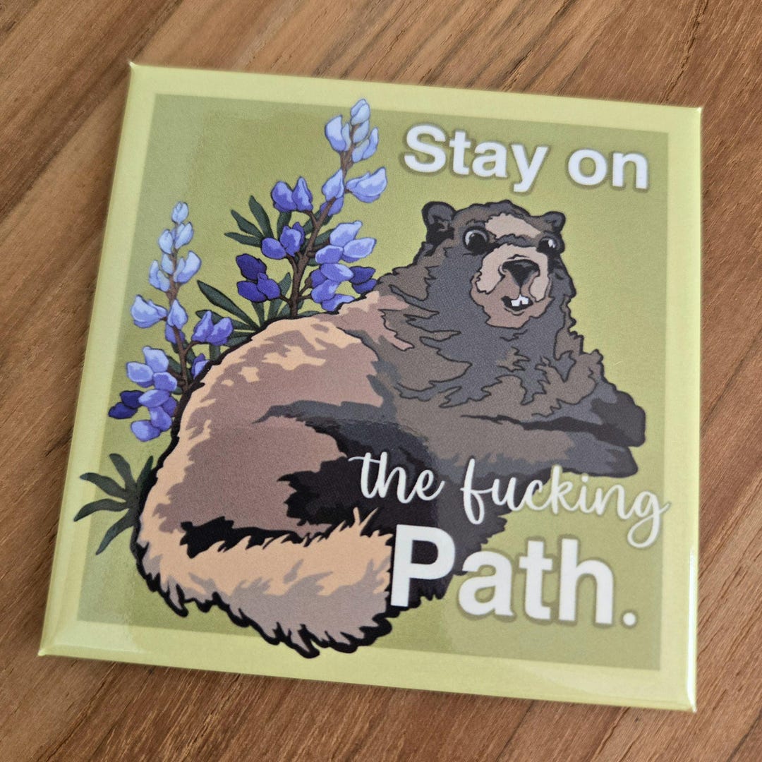 Leave No Trace Magnet - Pathway Marmot - Etsy