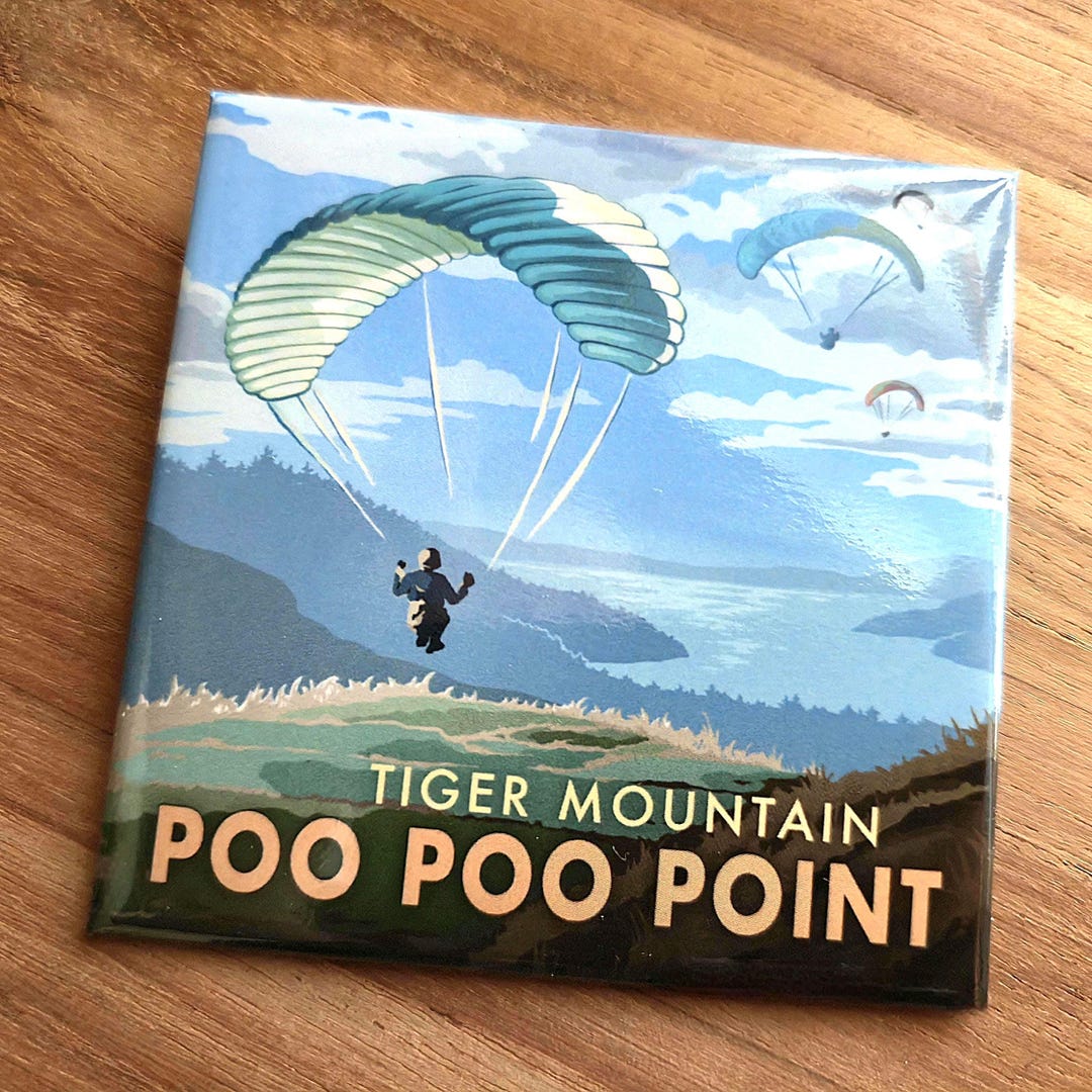 Issaquah - Poo Poo Point Magnet - Etsy