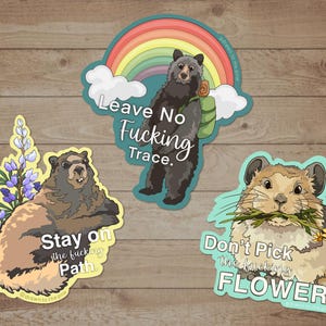 Leave No Trace Sticker - Pathway Marmot - Etsy