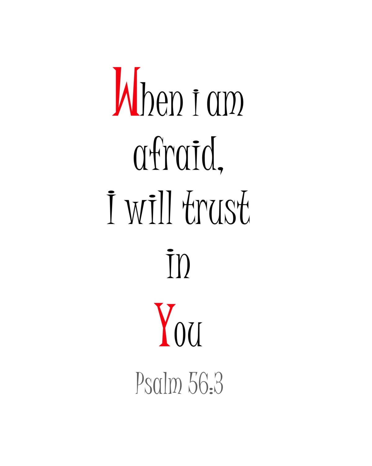 WORDS OF WISDOM, When I Am Afraid, I Will Trust in You, Bible Instant ...